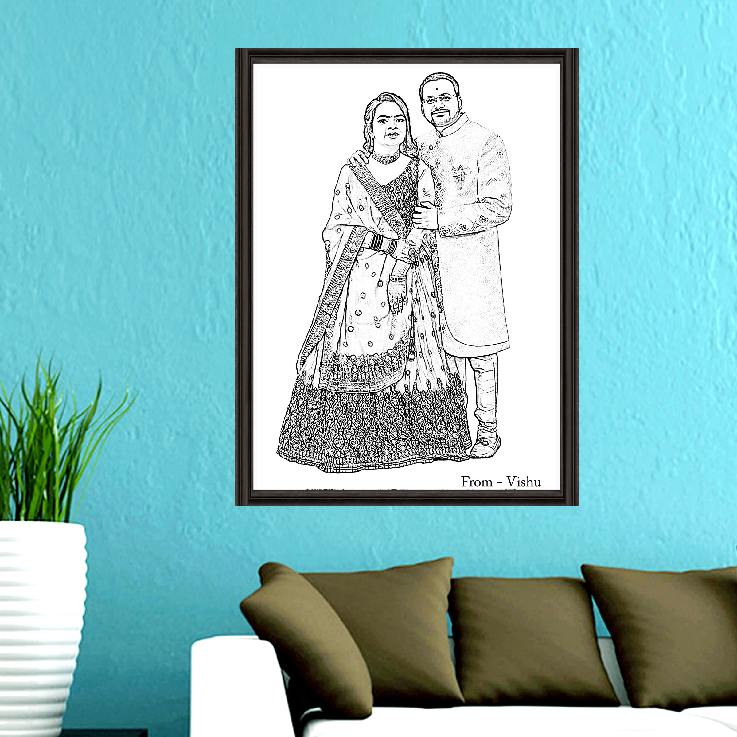 07 – Wedding Moment Photo Sketch – Sky Gift