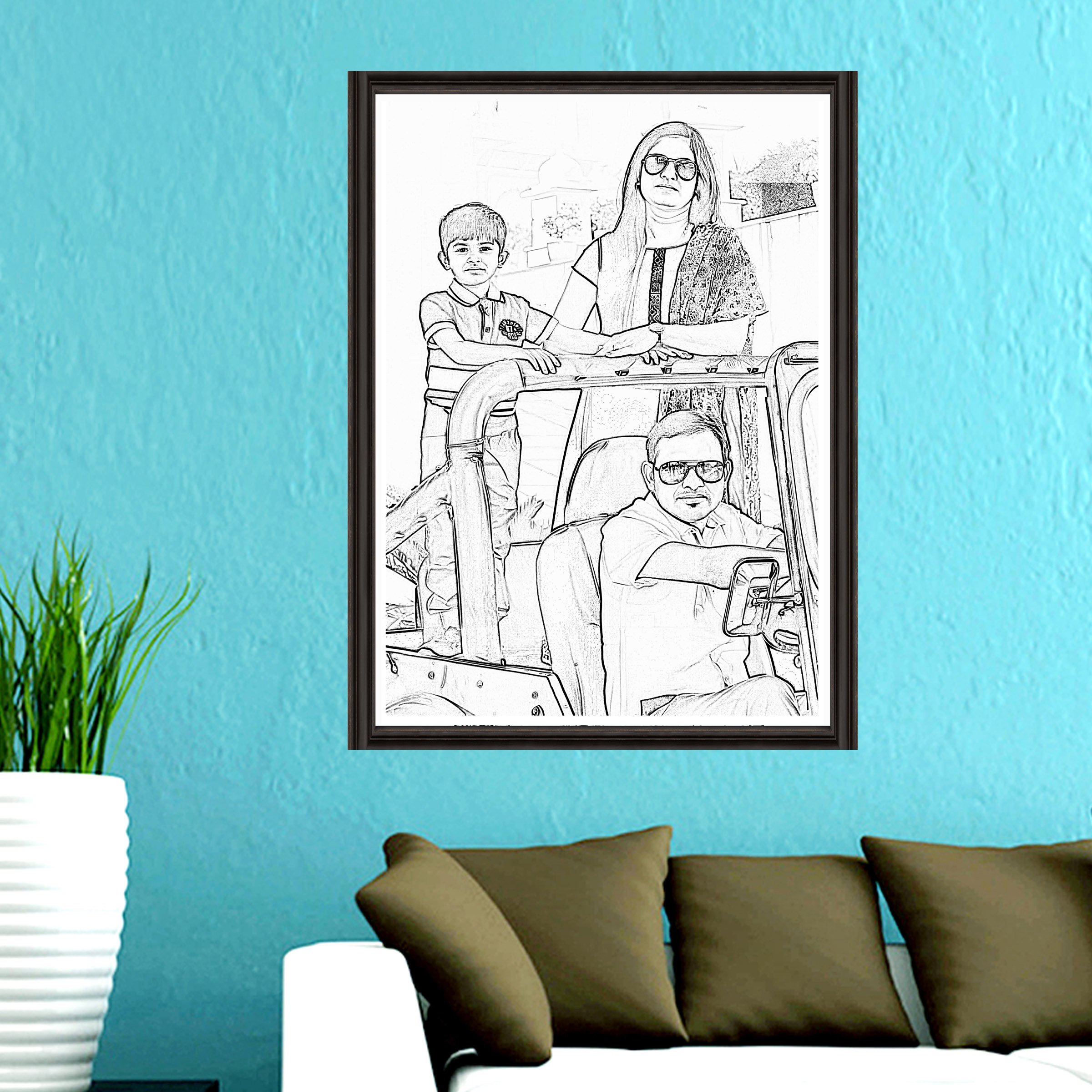 14 – Family Photo Sketch – Sky Gift