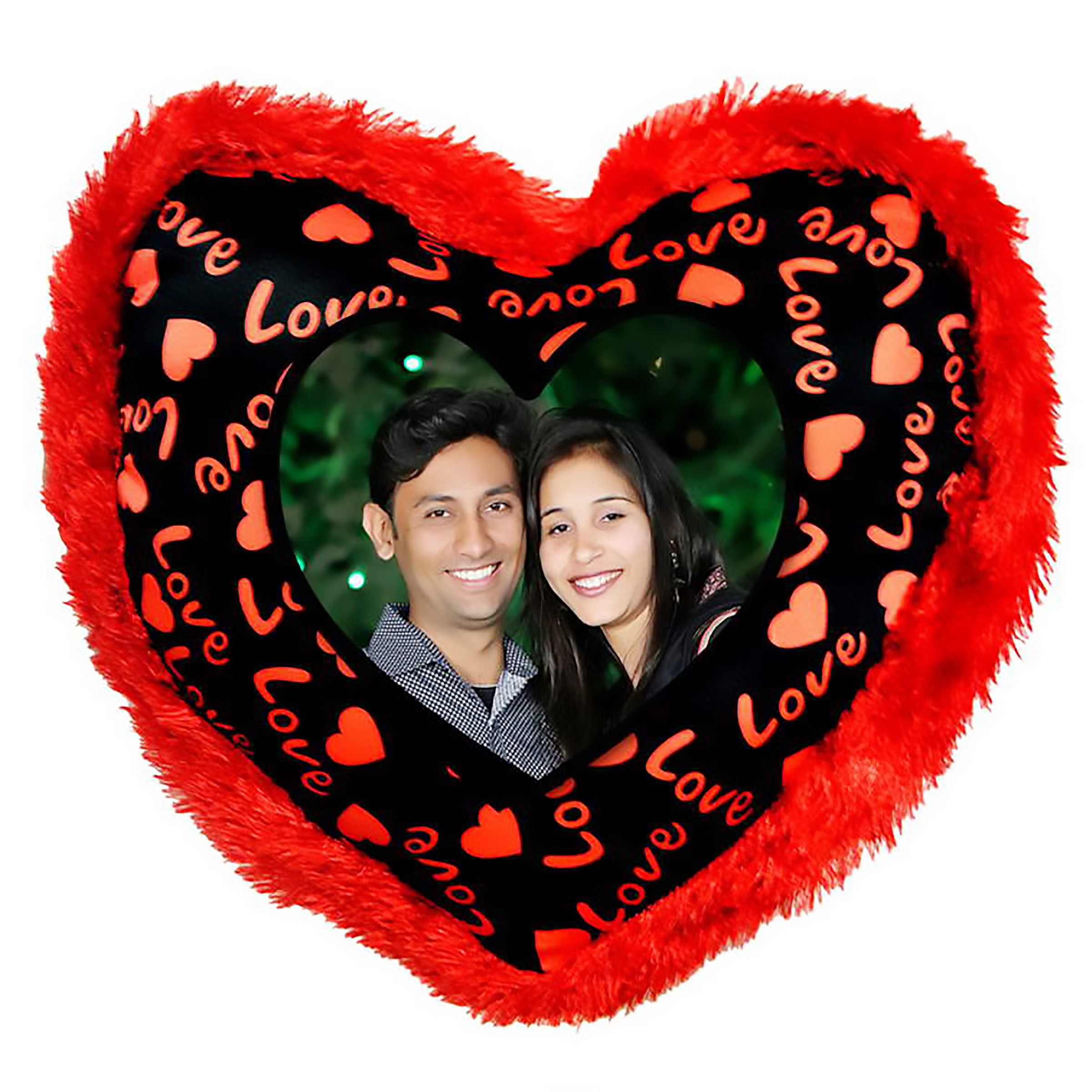 Black Love Heart Cushion – Sky Gift