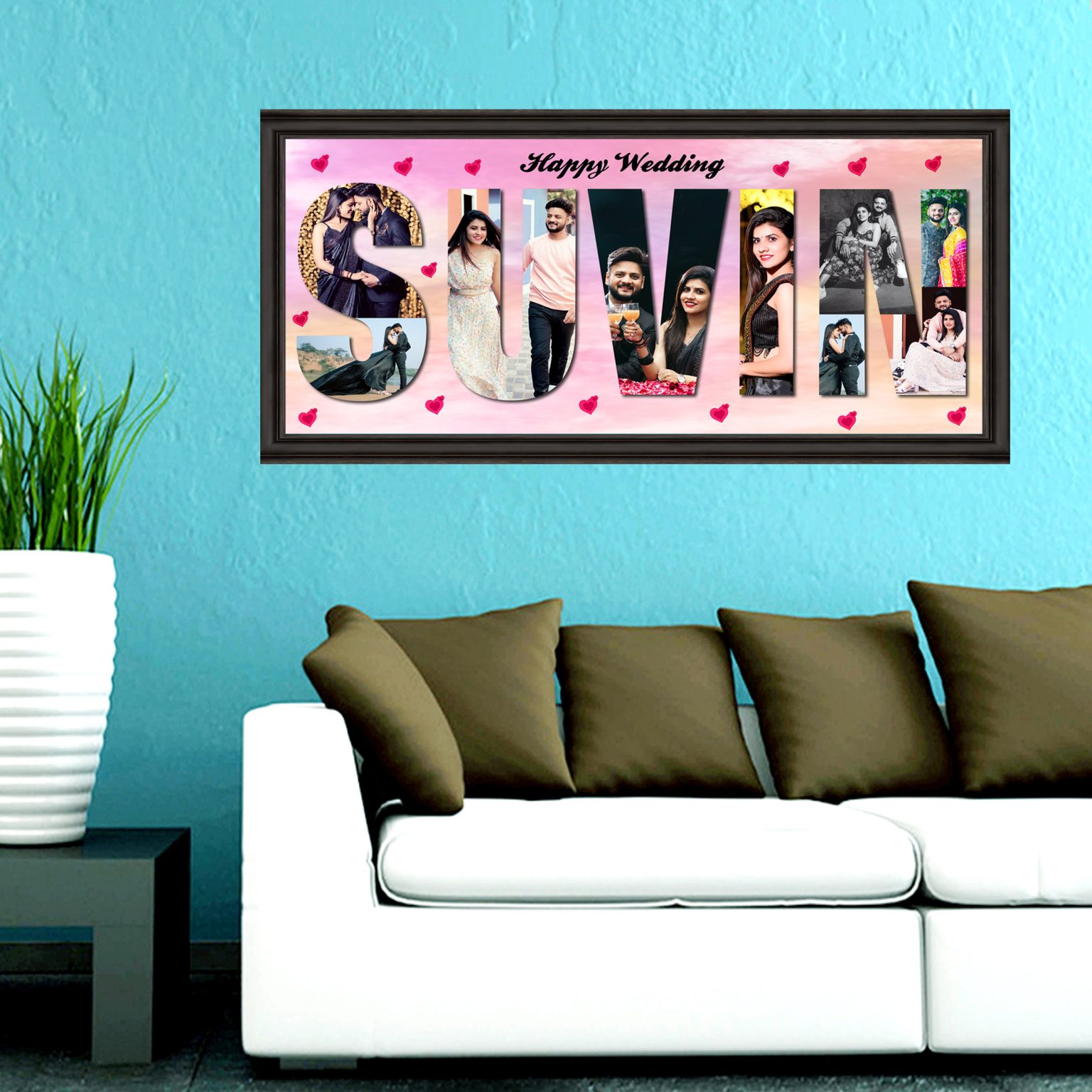 Golden Moment Name Collage Alphabet – Sky Gift