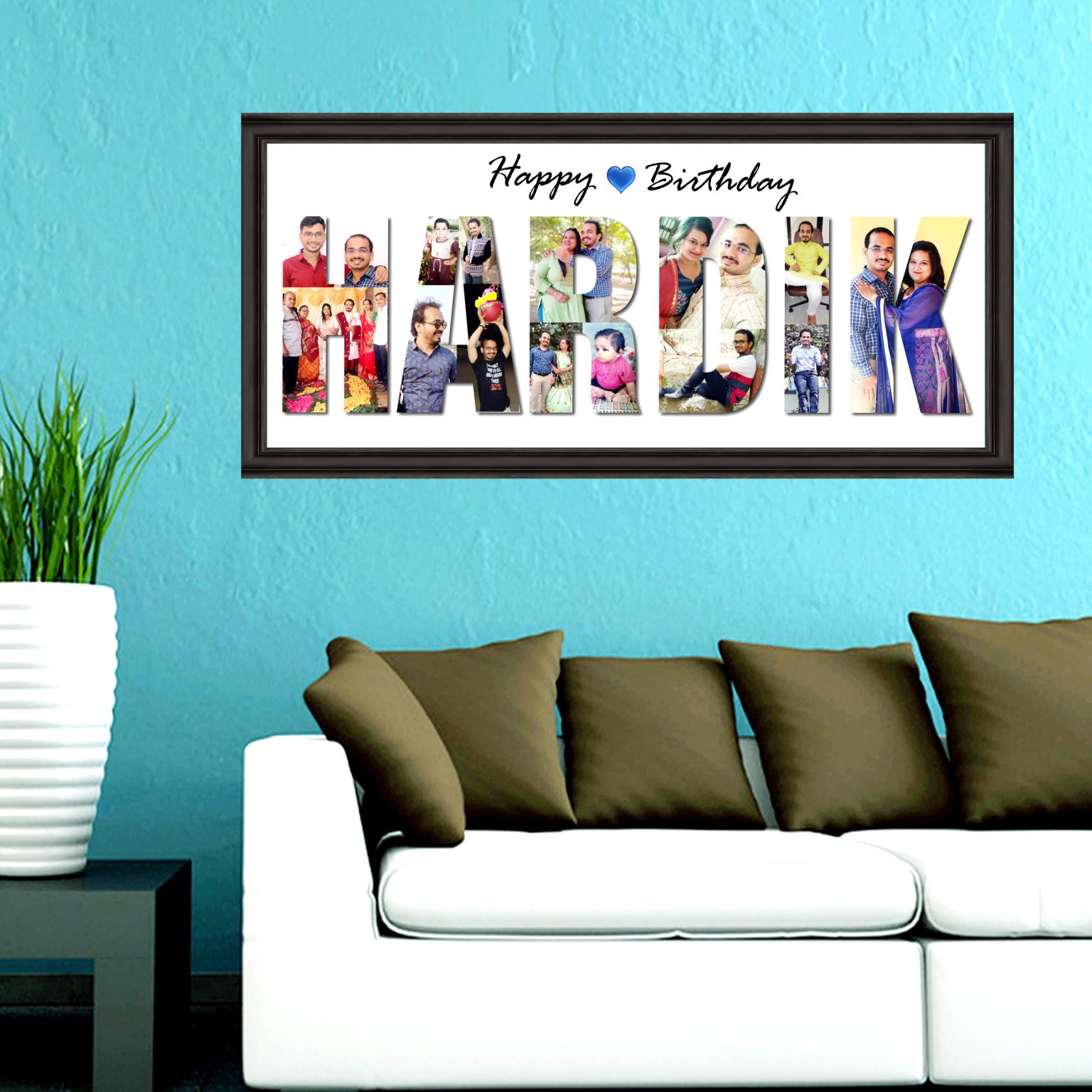 Personalized Name Collage With Fream – Sky Gift