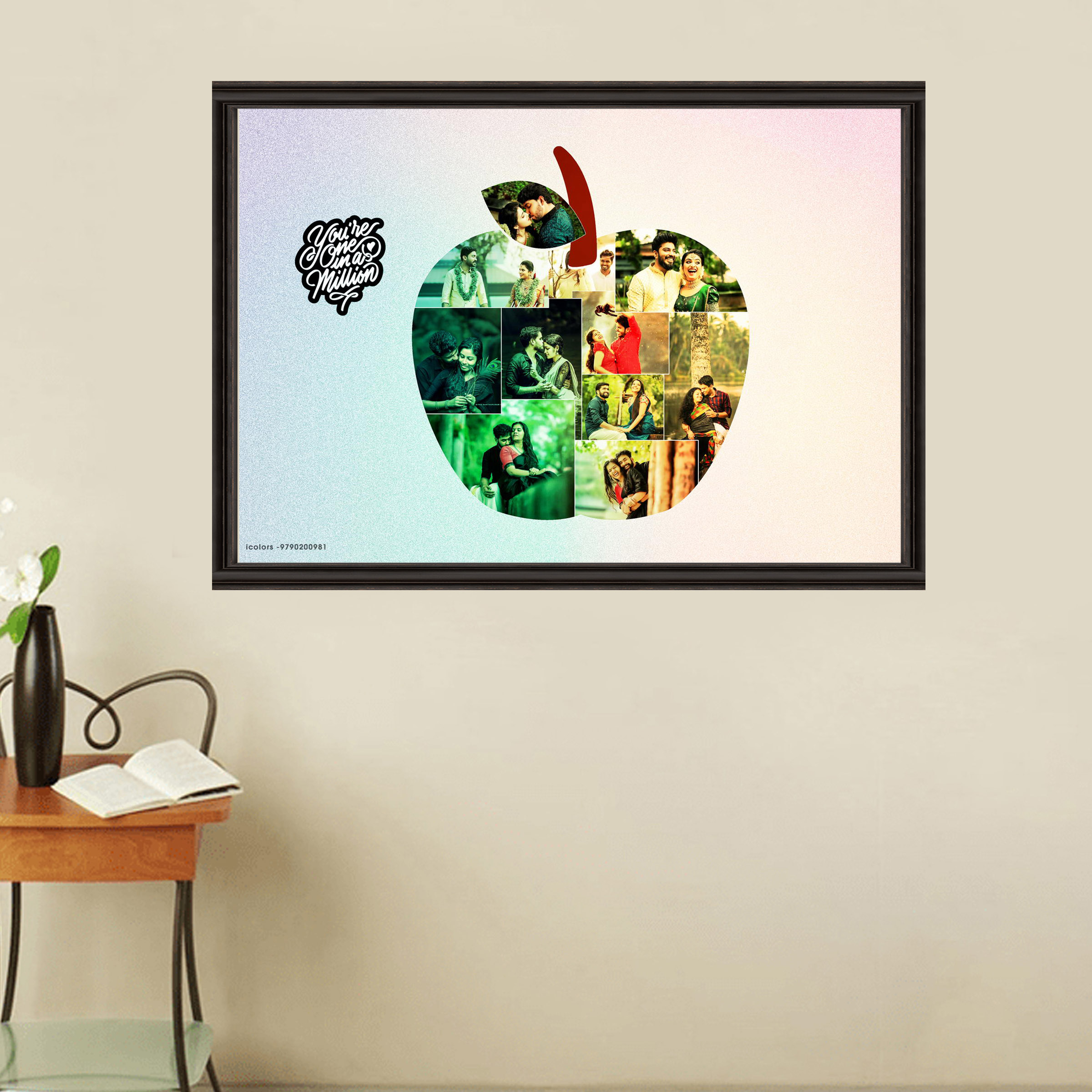 Apple Shape Photo Collage – Sky Gift