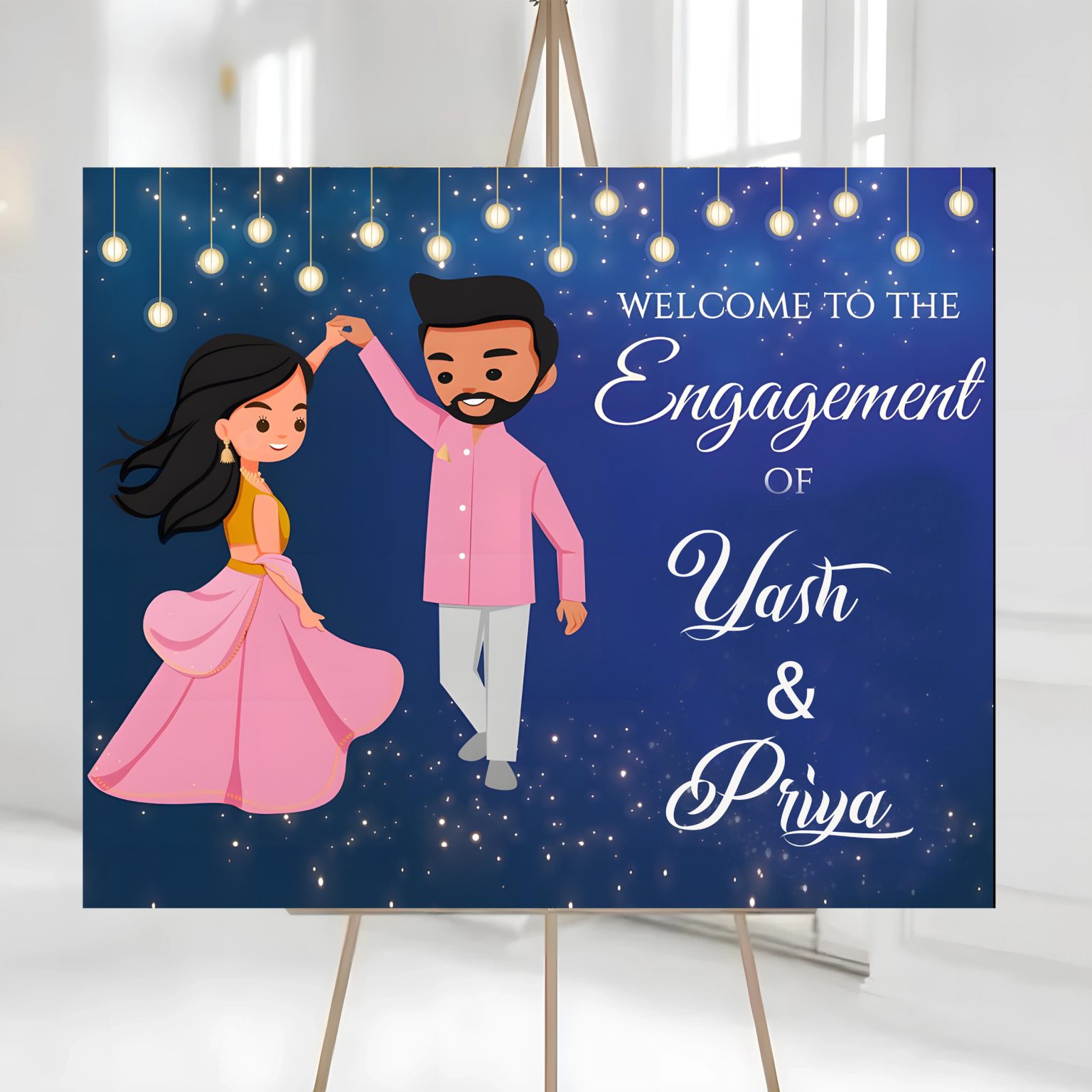 02 Engagement Ceremony Sign Board – Sky Gift