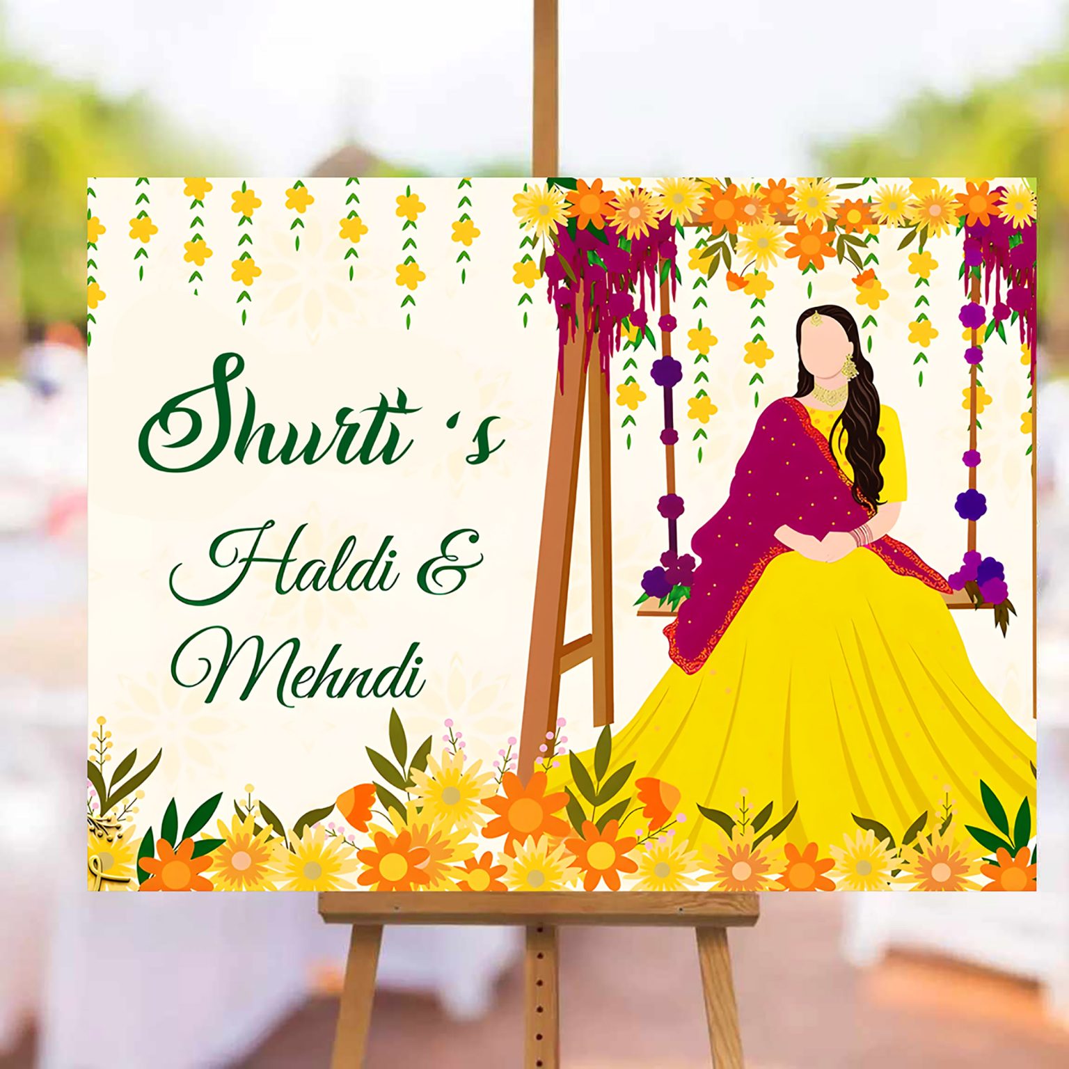 021 Haldi Decore Sign Board – Sky Gift