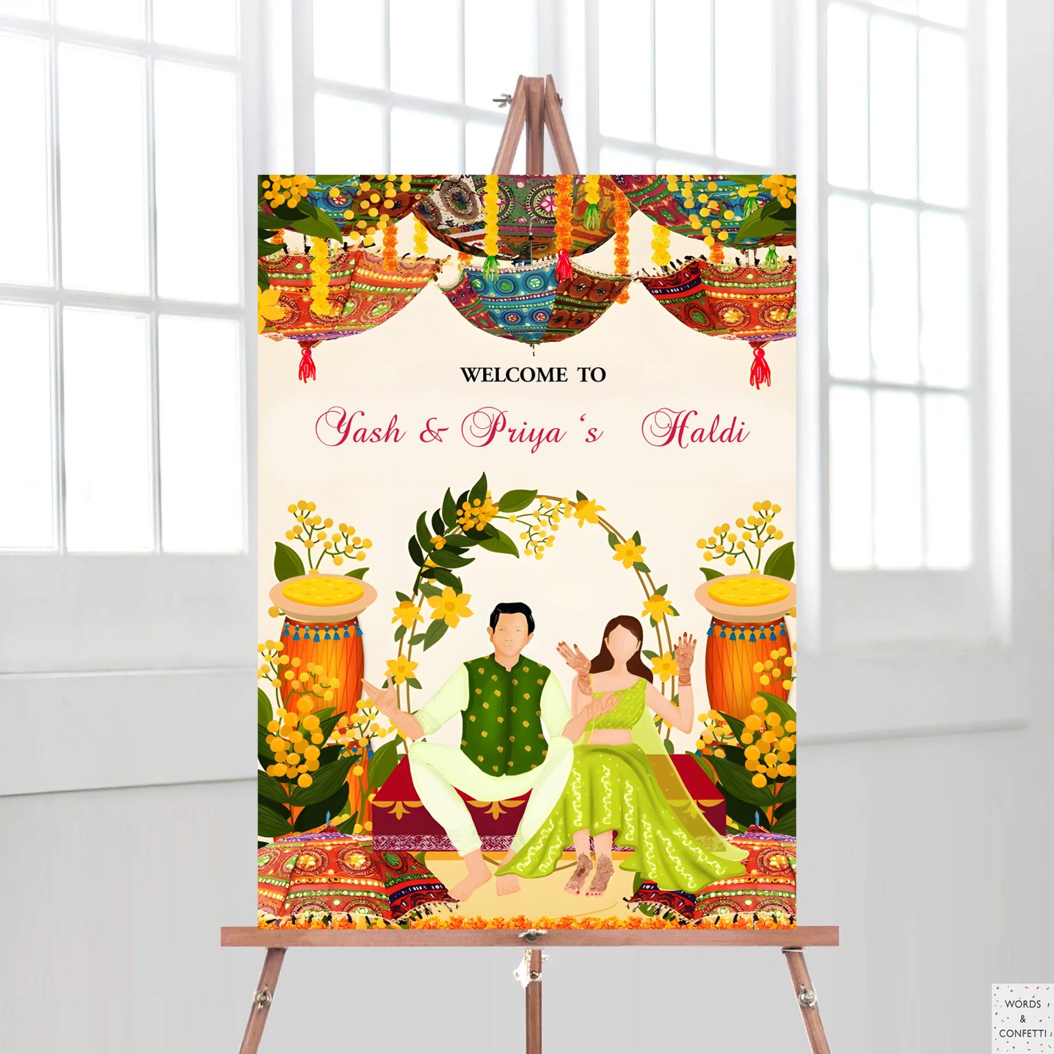 023 Haldi ceremony sign board – Sky Gift