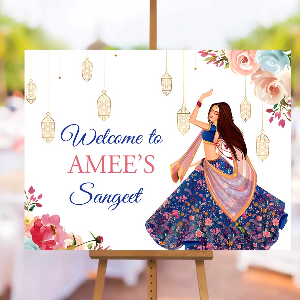 029 Customized Sangeet Ceremony Sign Board – Sky Gift