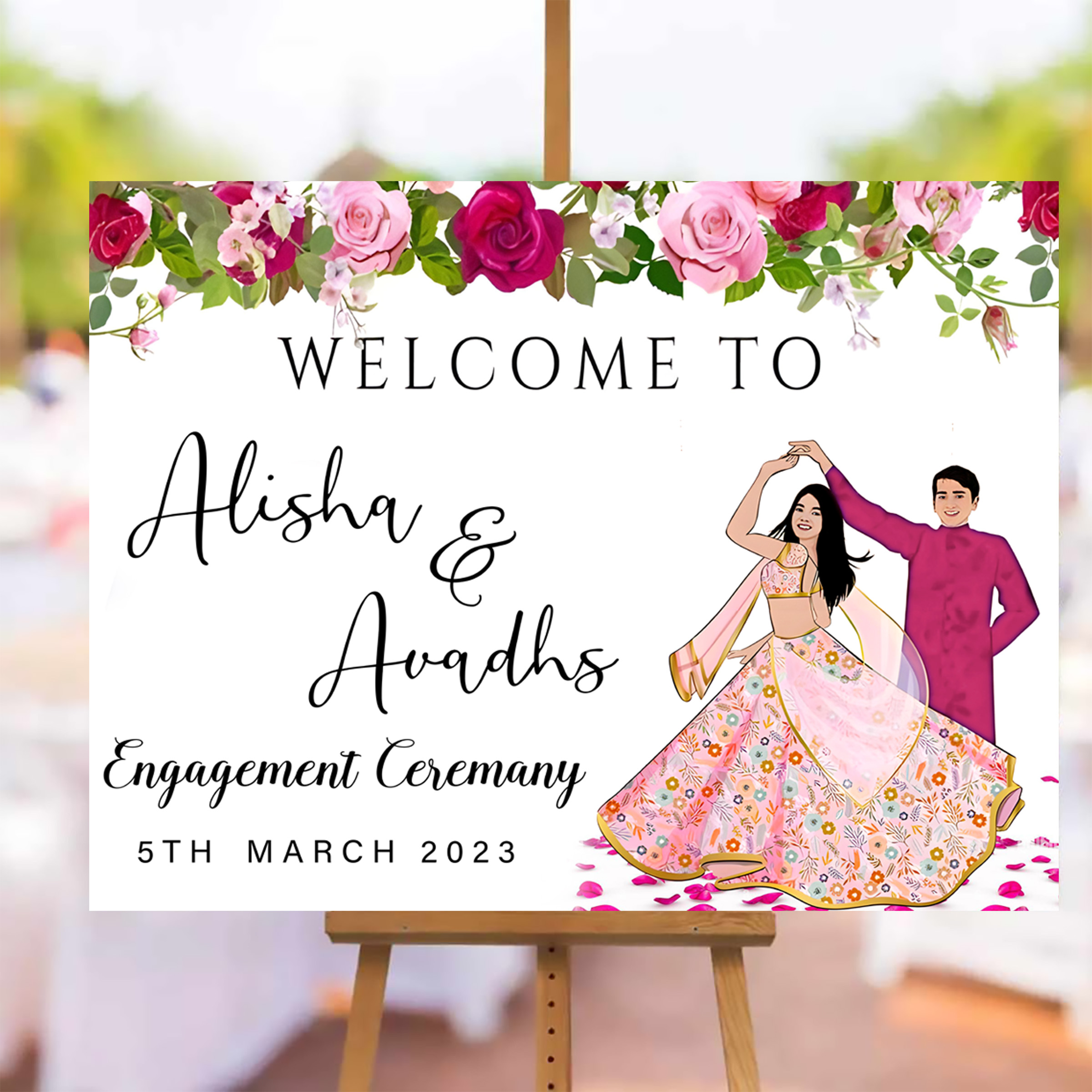 04 Name Board Decoration For Engagement – Sky Gift