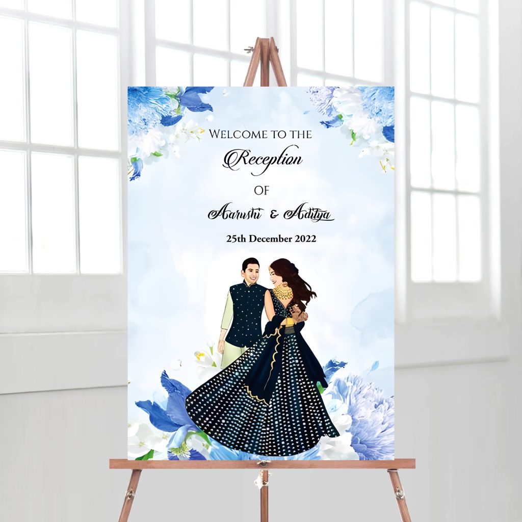 050 Customized Couple Reception Sign Board – Sky Gift