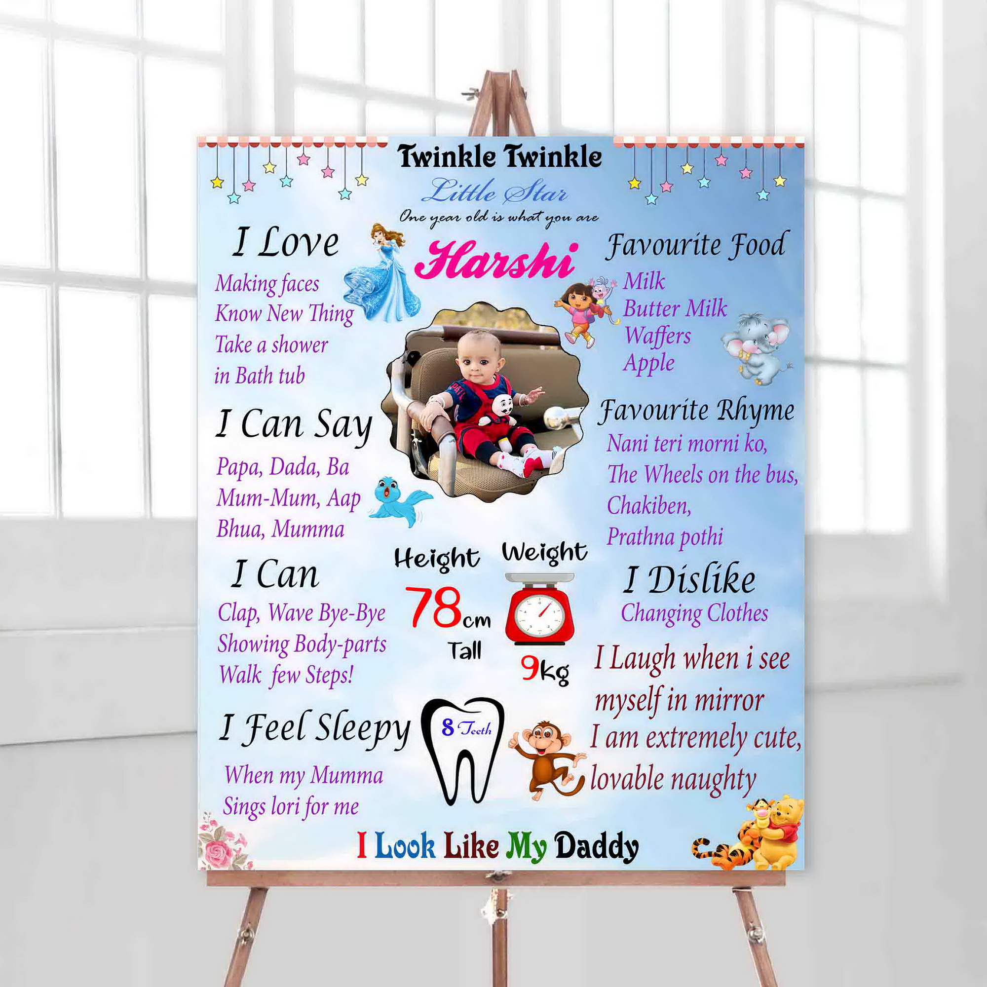 056 Personalized Sign Board For Birthday – Sky Gift