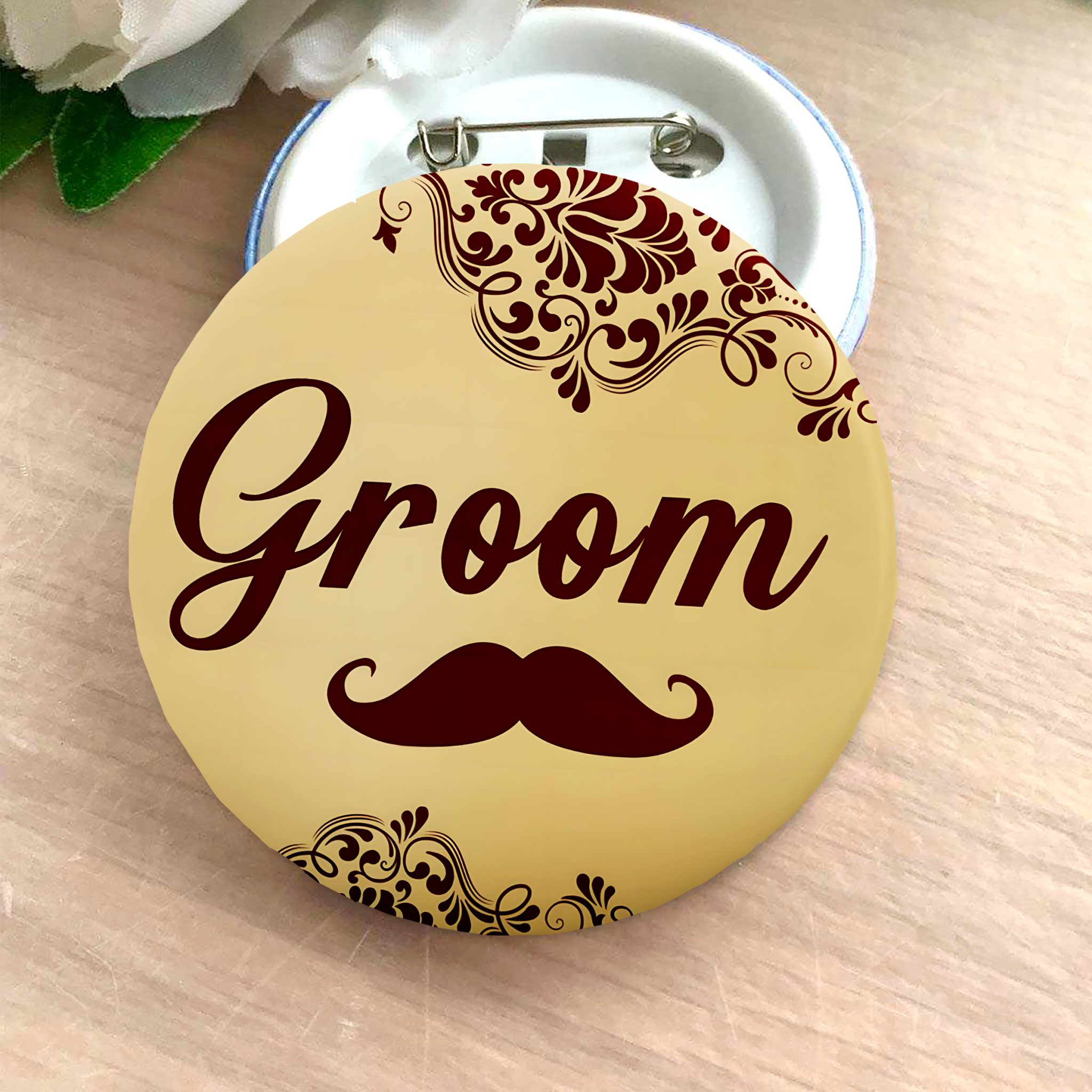 063 Wedding Badges – Groom – Sky Gift