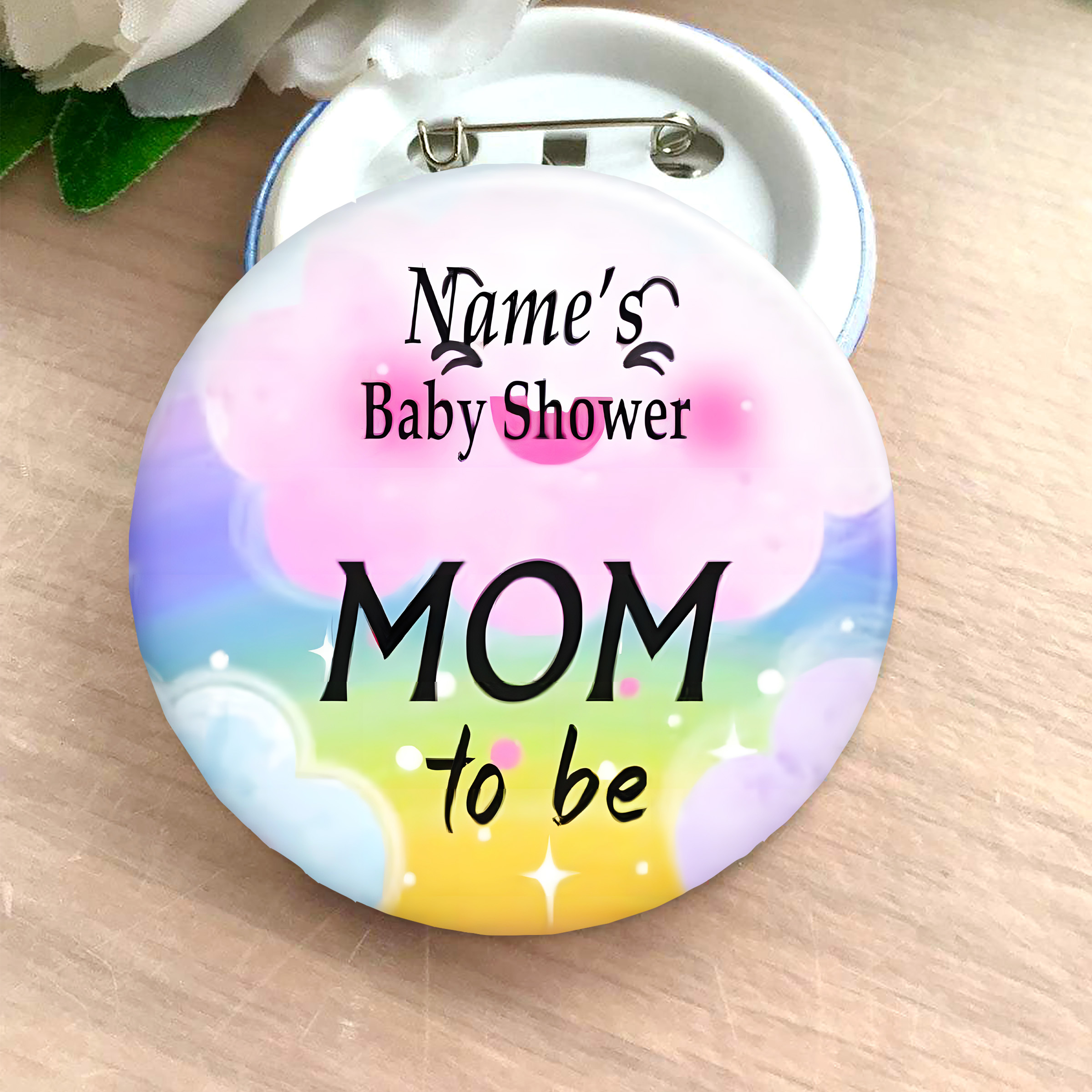 065 Baby Shower Badges – Mom To Be – Sky Gift