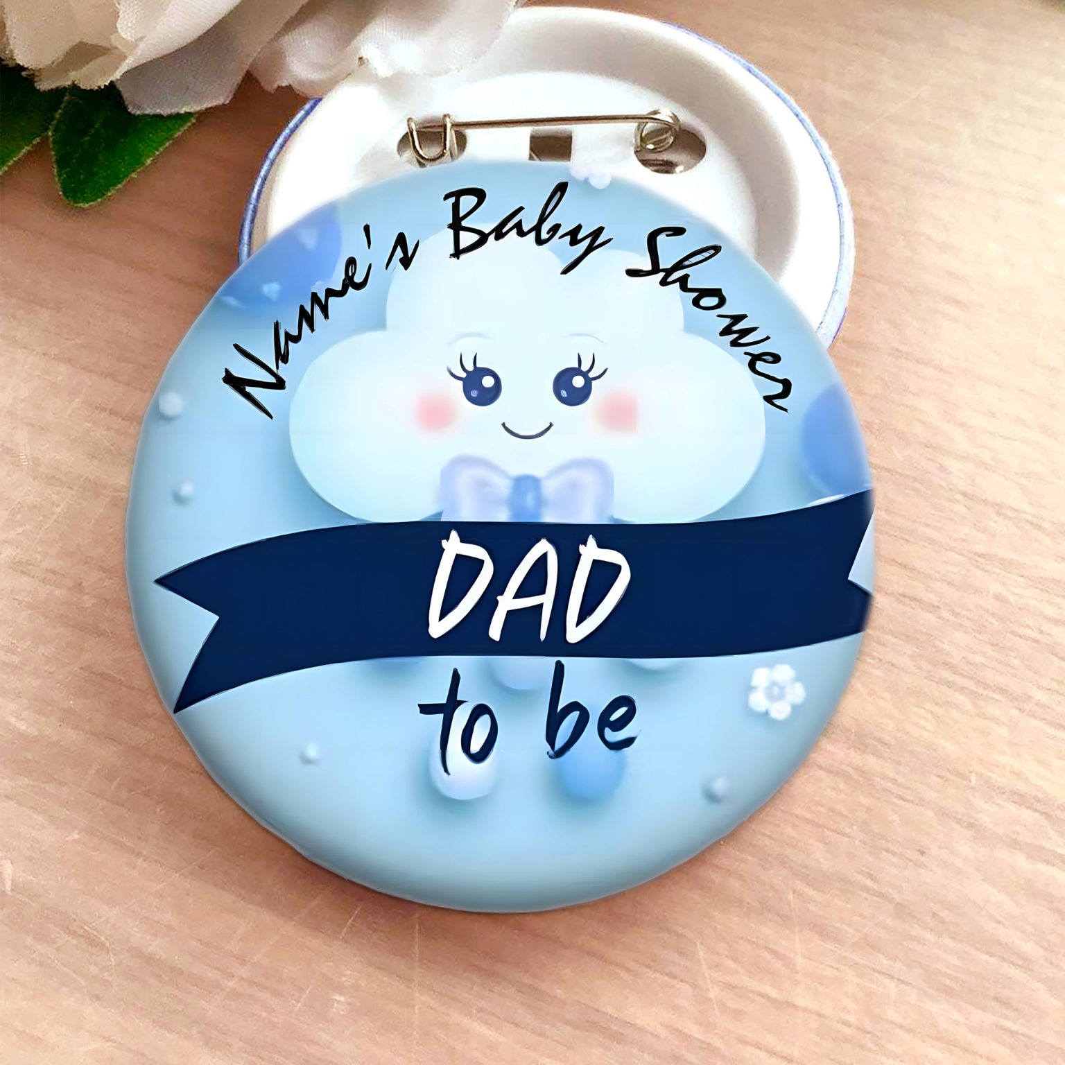 069 Baby Shower Badges – Dad to Be – Sky Gift