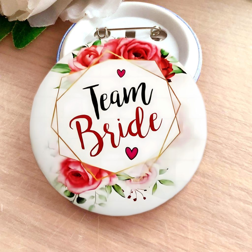 070 Wedding Badges – Team Bride – Sky Gift
