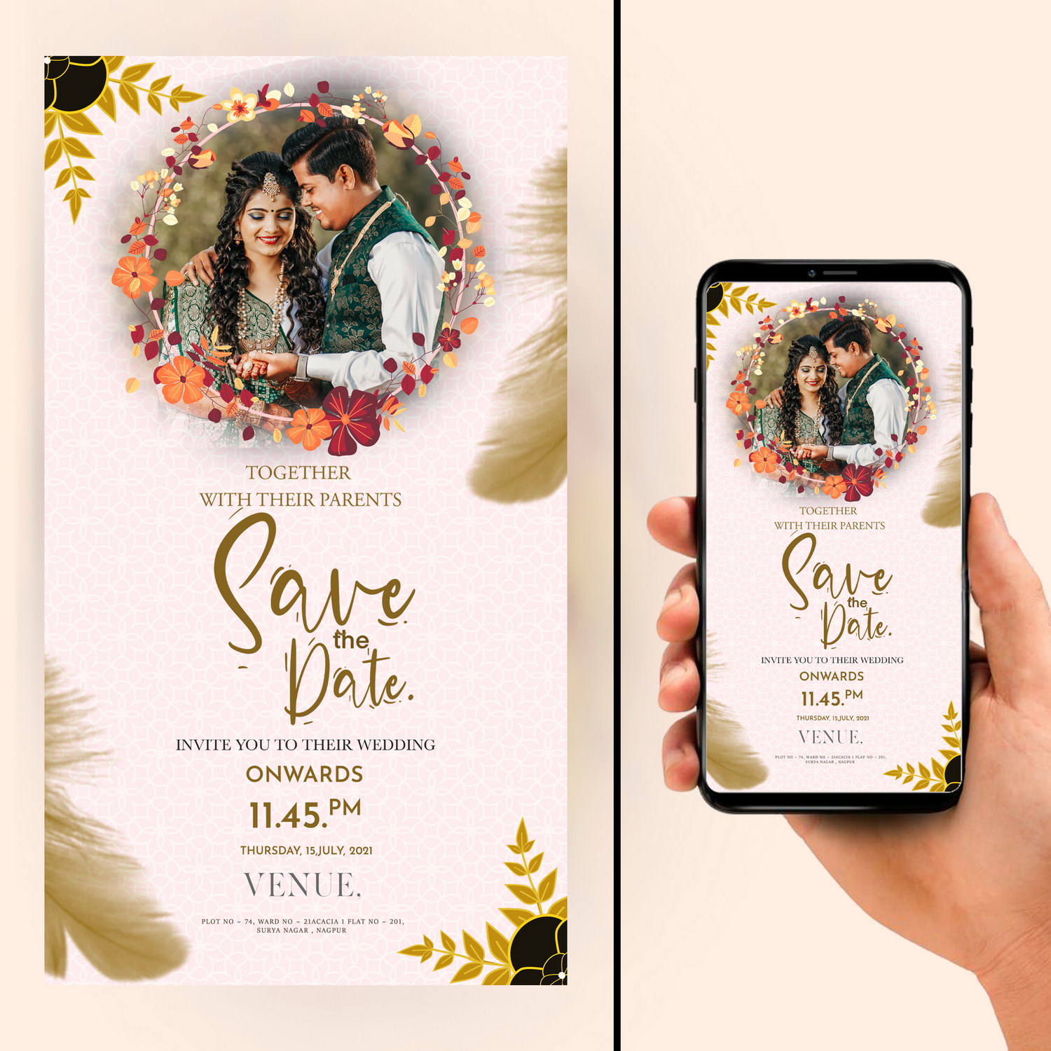 Digtal E – Invitation wedding (2) – Sky Gift