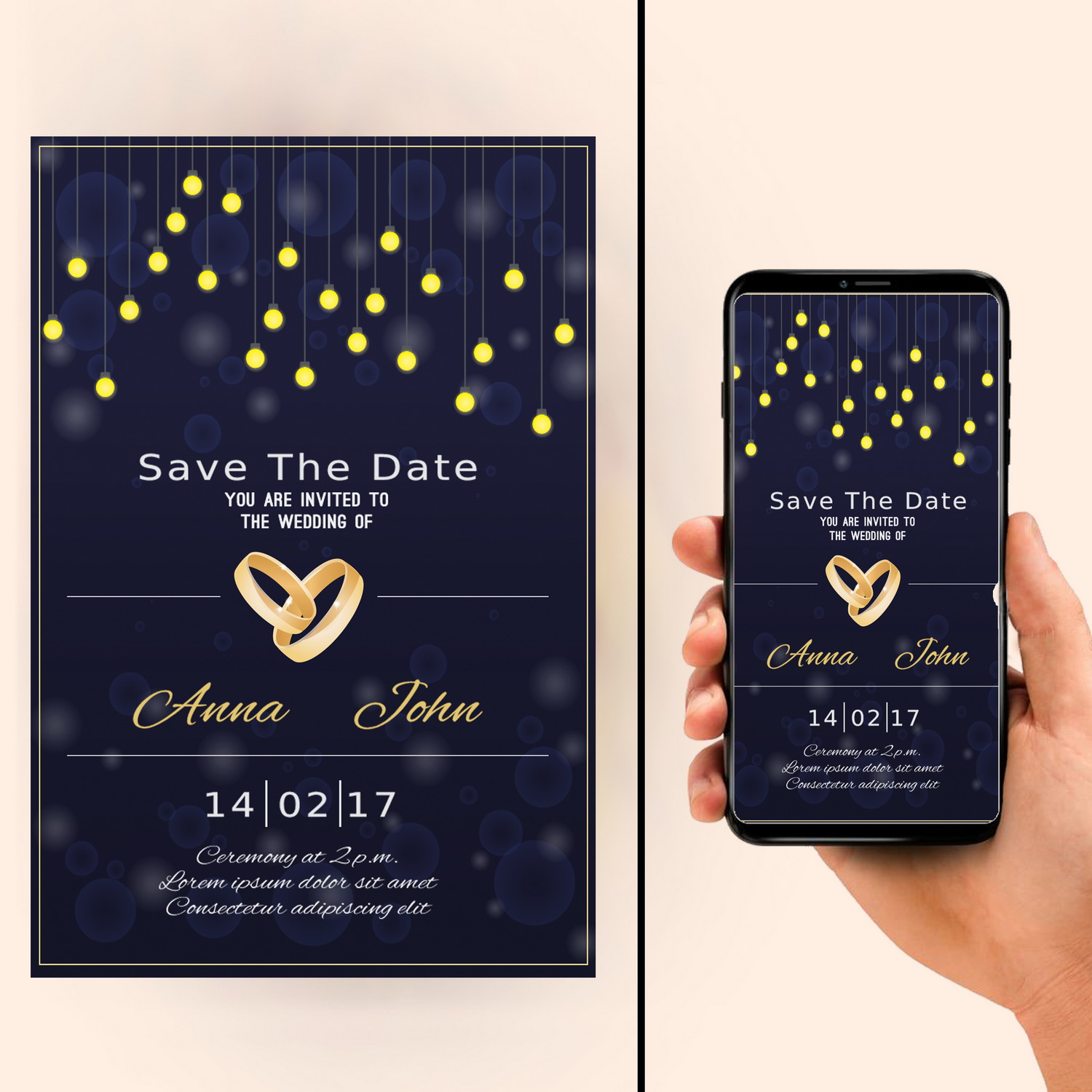 Digtal E – Invitation wedding 50 – Sky Gift