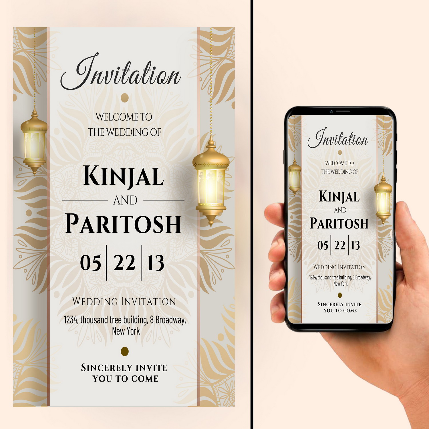 Digtal E – Invitation wedding 55 – Sky Gift